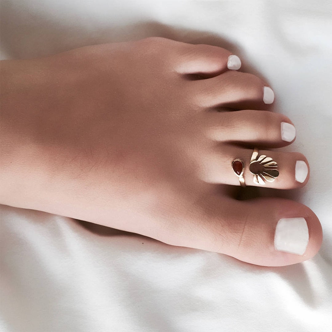 Toe Ring - Brass Toe Ring - Adjustable Toe Ring - Foot Ring - Foot Accessories - Foot Jewelry ...