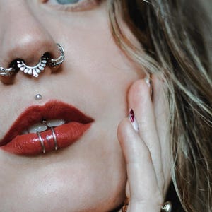 Gold Septum Ring, Tribal Indian Nose Piercing, Tragus Earring - Etsy UK