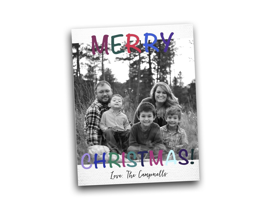 Custom Photo Christmas Card Magnet – Personalized Holiday Keepsake - Etsy