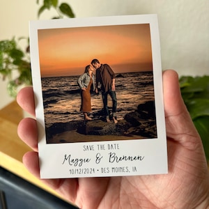 Classic Style Photo Magnet With Caption for Save the Dates, Magnet ...