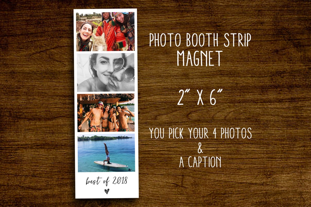 Photo Booth Strip Magnet, 2" X 6" Size, Custom Photo Magnet, Baby ...
