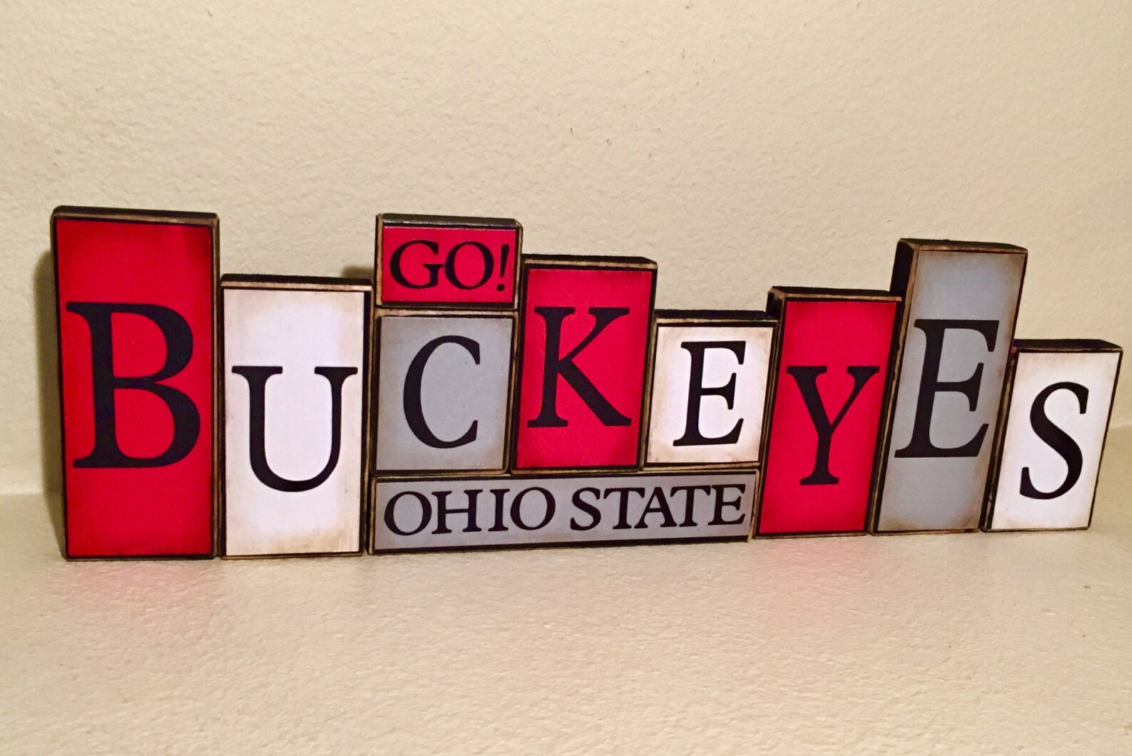Ohio State Buckeyes Sign Buckeyes Word Blocks The Ohio State | Etsy