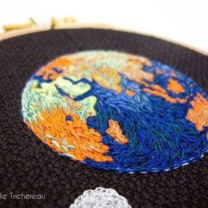 Earth Planet, Hand Embroidery - Etsy