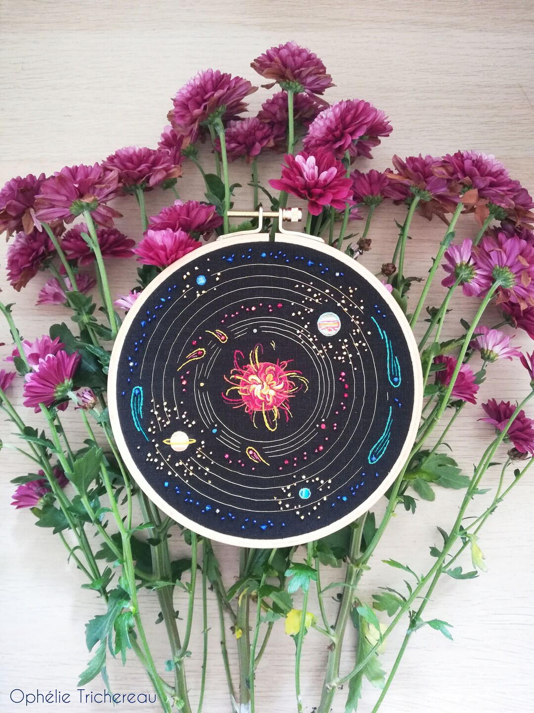 Solar System, Hand Embroidery - Etsy
