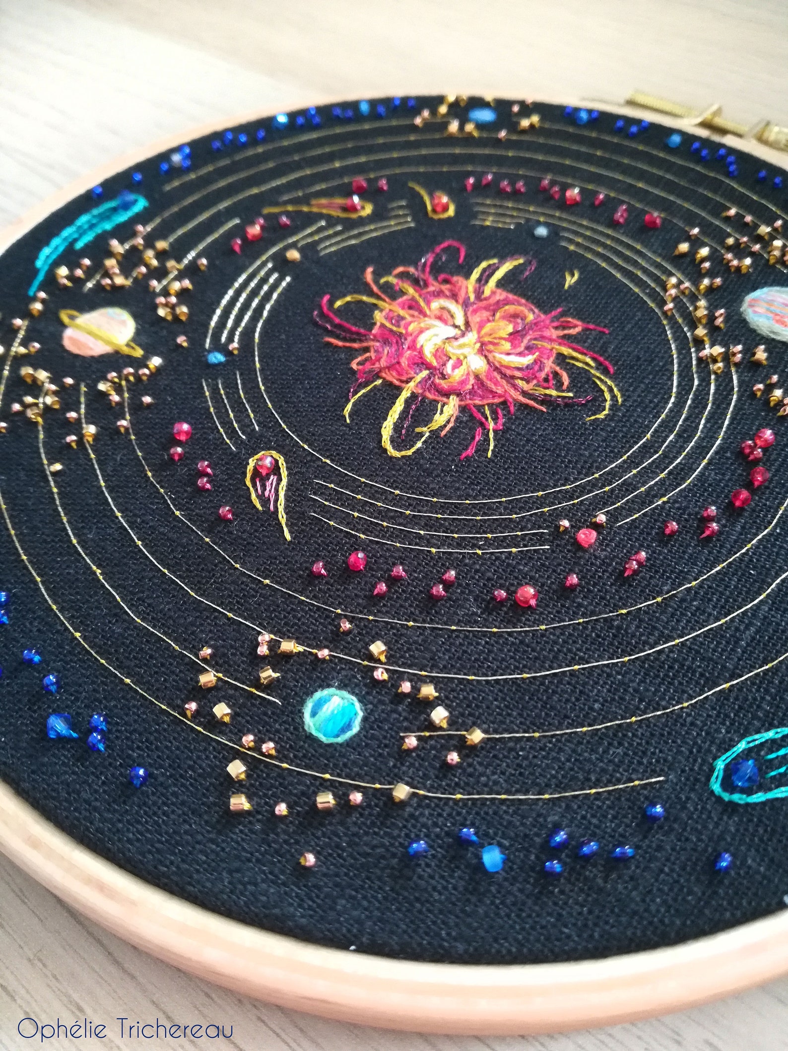 Solar System Hand Embroidery // Solar System Hand Embroidery | Etsy