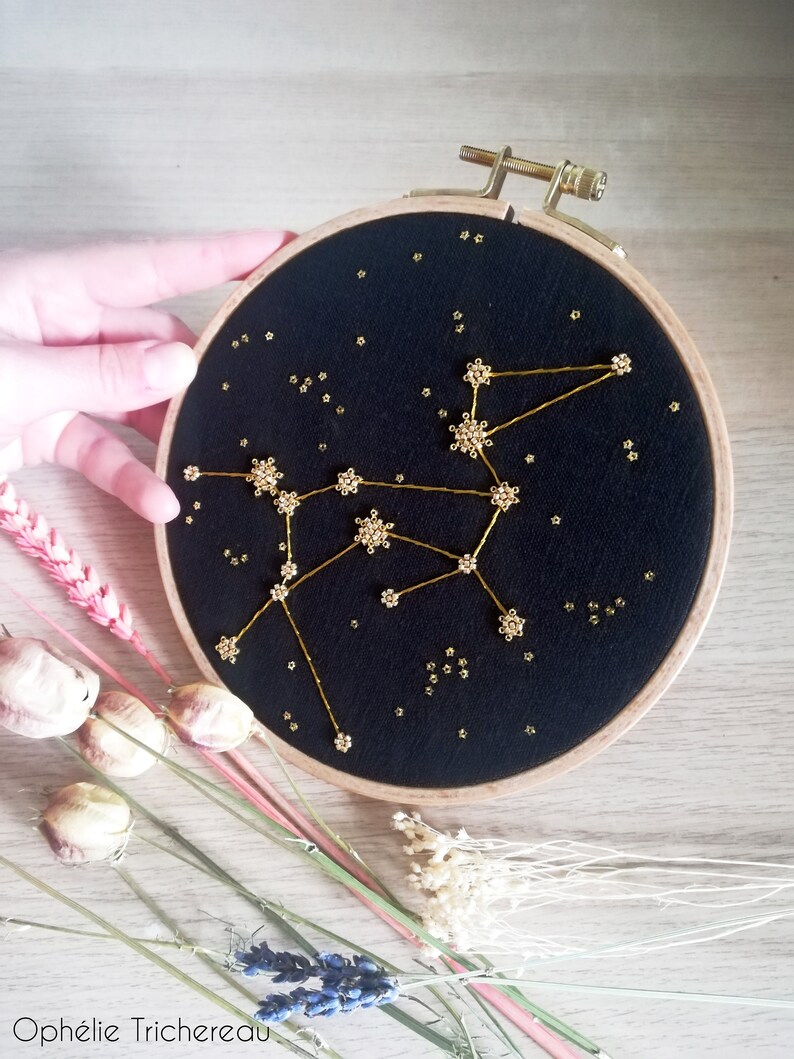 Canis Major, Hand Embroidery, Constellation Artwork - Etsy