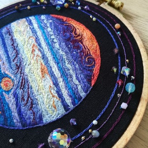 Jupiter, Gaseous Planet, Hand Embroidery - Etsy