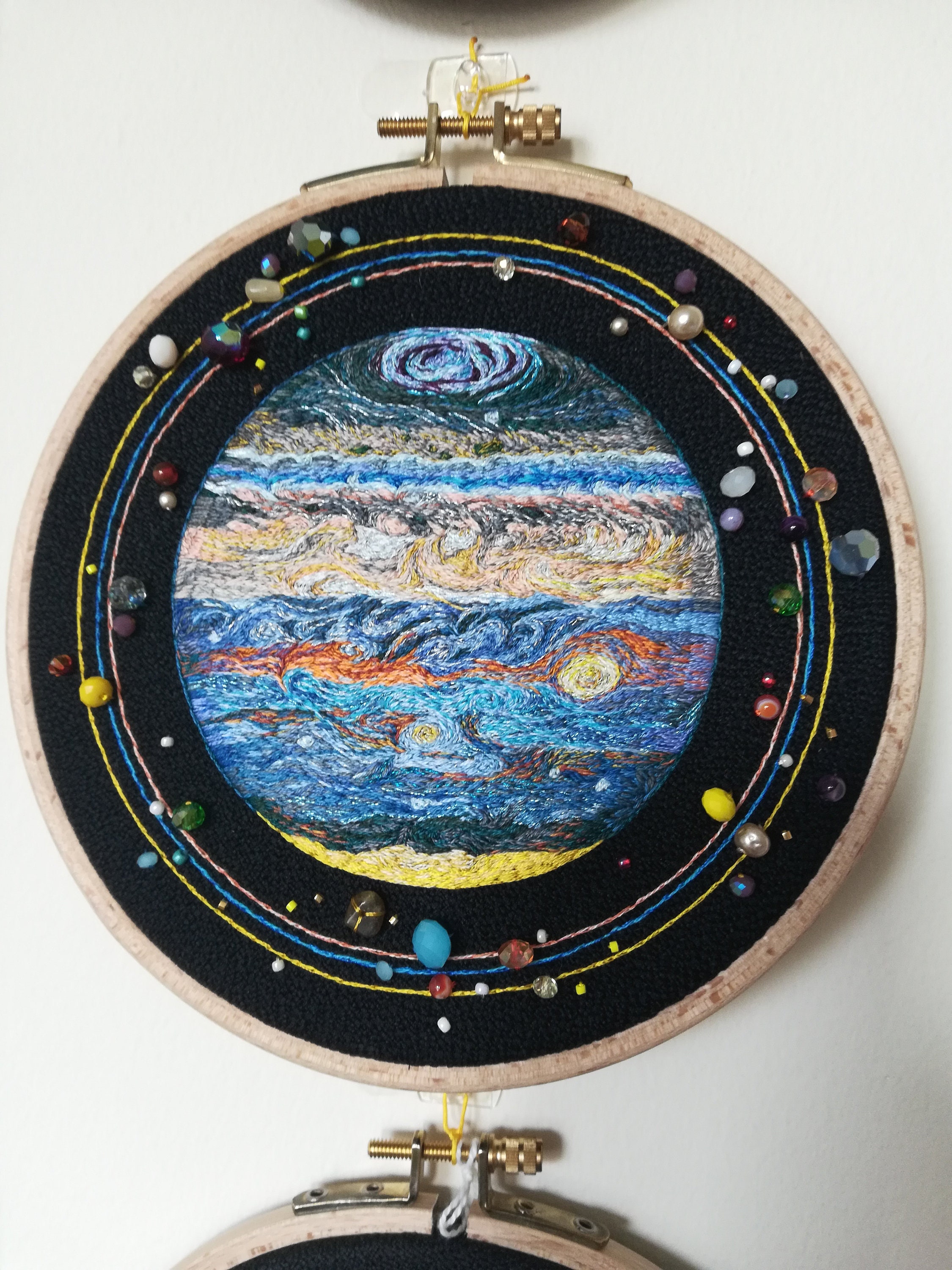 Jupiter Planet Hand Embroidery // Planet Jupiter Hand | Etsy