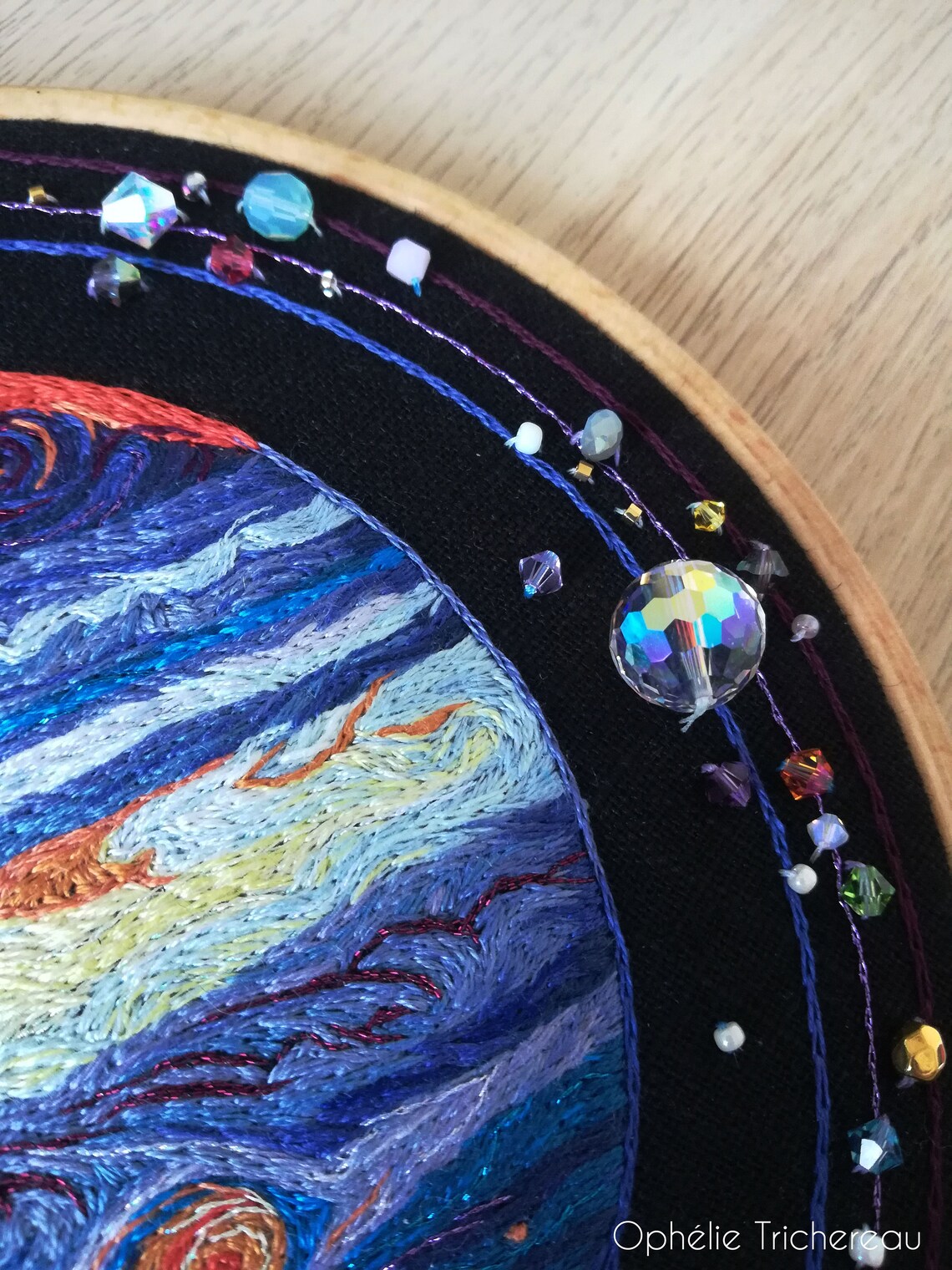 Jupiter Gaseous Planet Hand Embroidery // Jupiter Planète - Etsy
