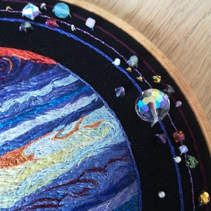 Jupiter, Gaseous Planet, Hand Embroidery - Etsy