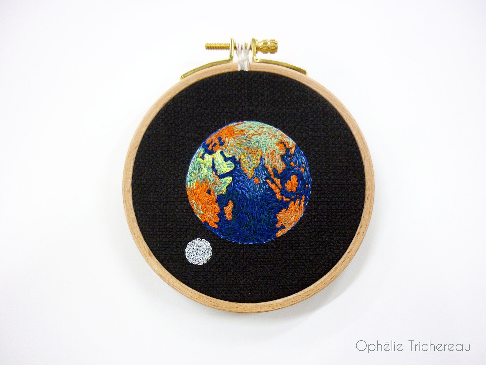 Earth Planet Hand Embroidery - Etsy