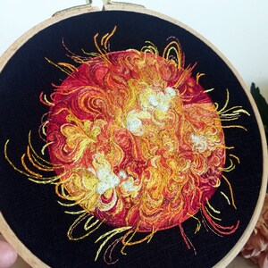 Sun, Yellow Dwarf, Hand Embroidery - Etsy