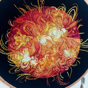Sun, Yellow Dwarf, Hand Embroidery - Etsy