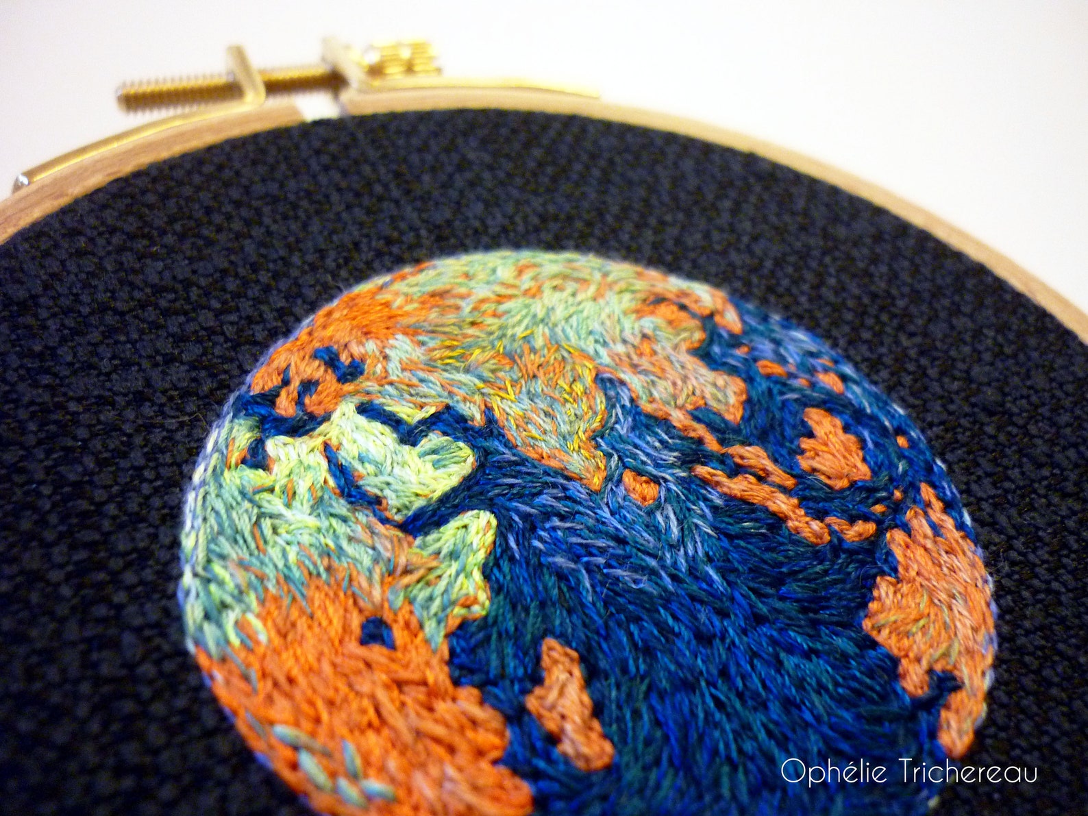 Earth Planet Hand Embroidery - Etsy