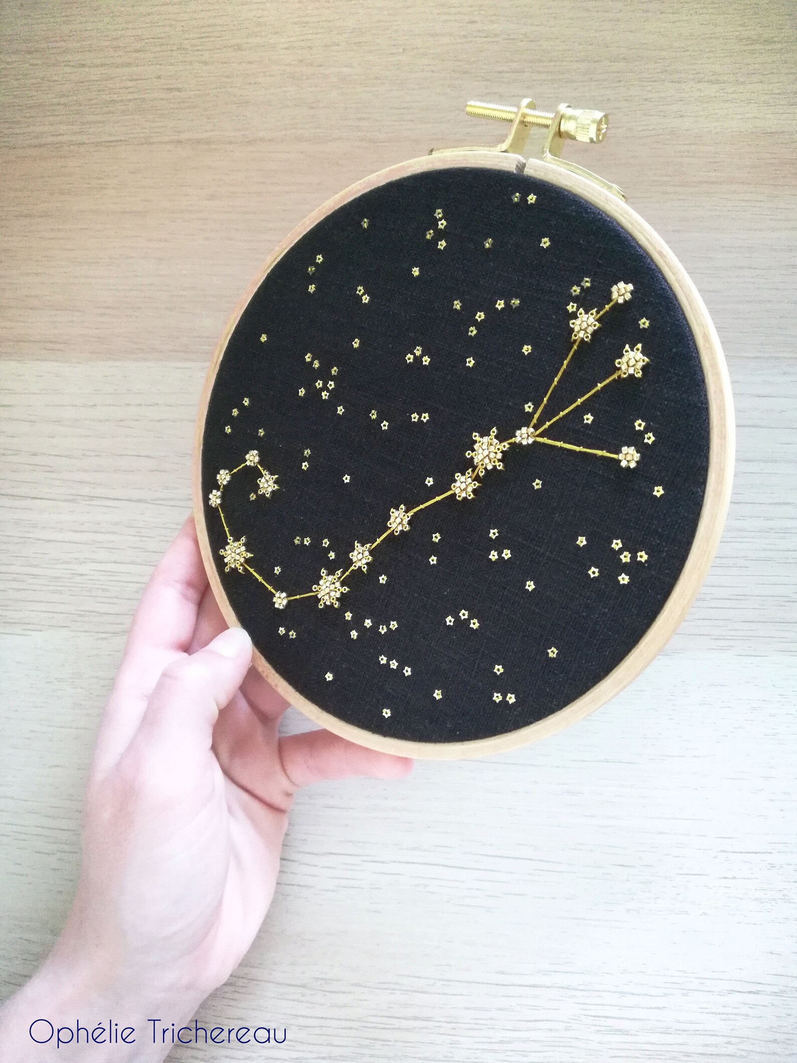 Scorpio Hand Embroidery Constellation of the Zodiac Artwork | Etsy