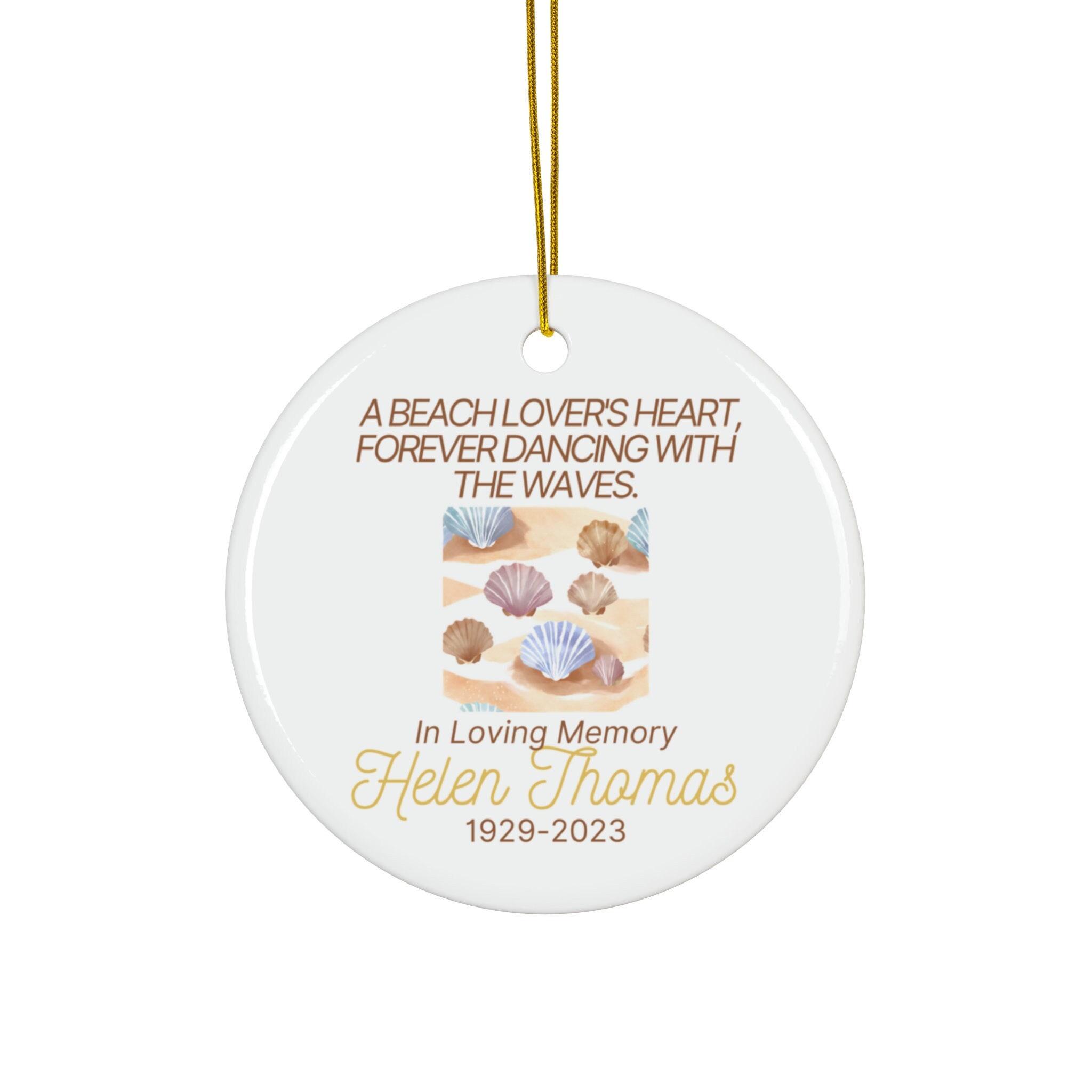 Personalized Memorial Keepsake Sealife Sea Shells Seahorse Blue Marlin ...