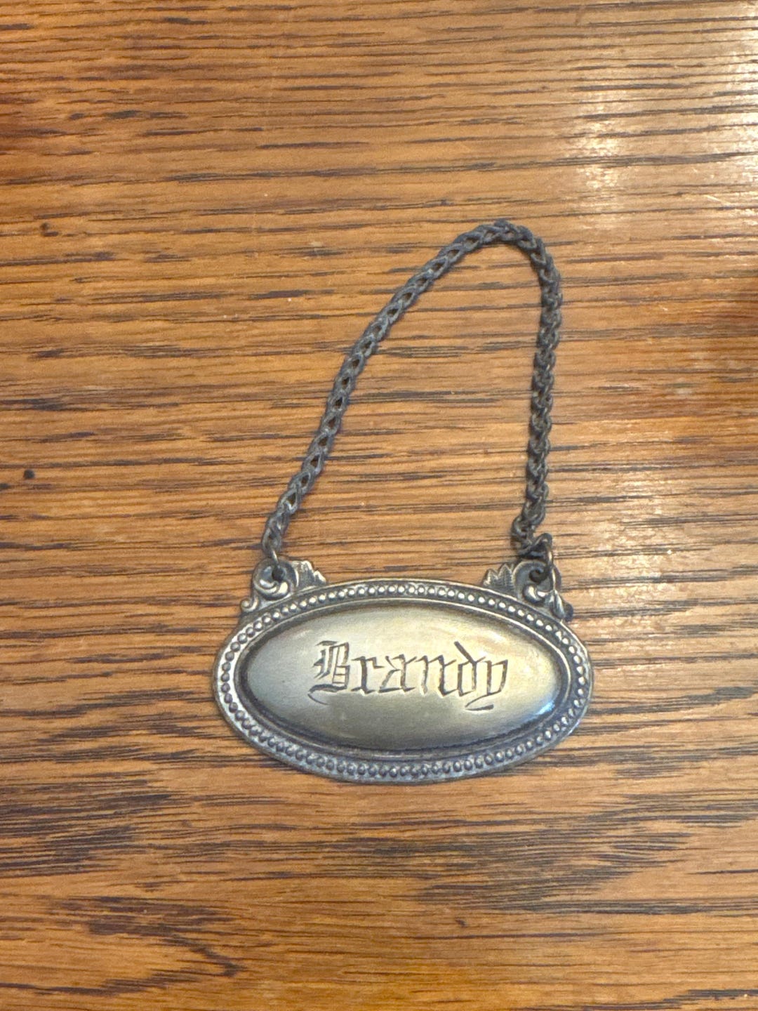 Antique Brandy Silverplate Decanter Liquor Bottle Tag - Etsy