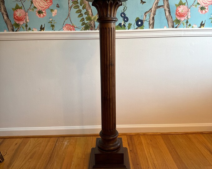 20th Century Italian Wooden Column Plant Stand - Etsy