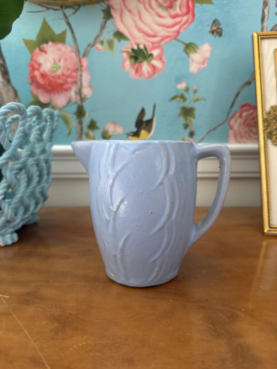 American Periwinkle Matte Glaze Art Pottery Pitcher - Etsy