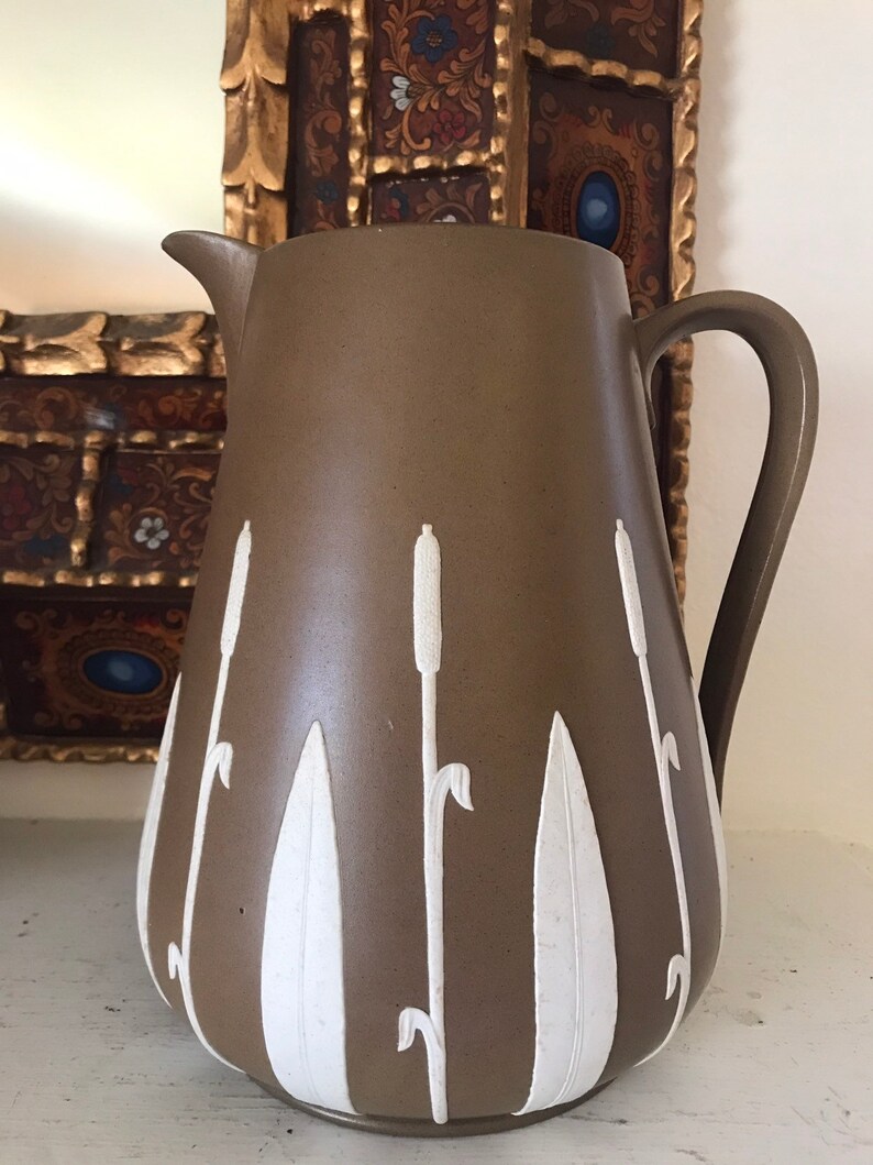 Antique Dudson Stoneware Bulrush Pitcher C 1860 - Etsy