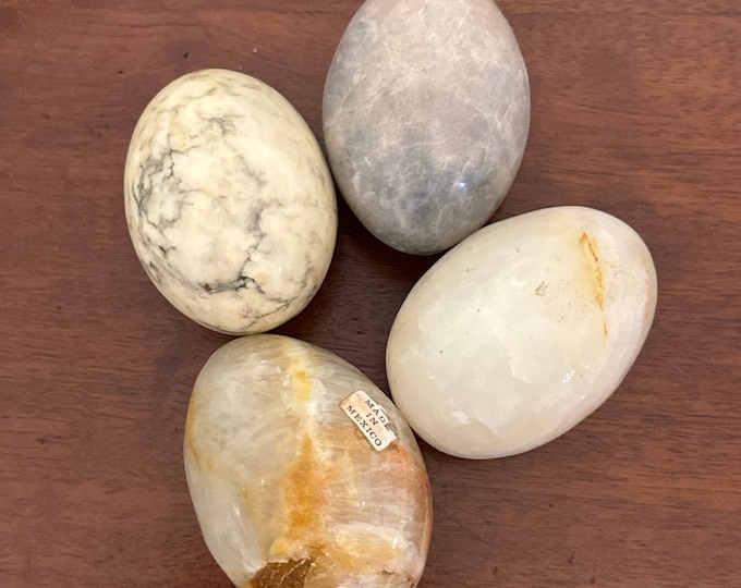Midcentury Mexican Marble Stone Eggs Set of 4 - Etsy