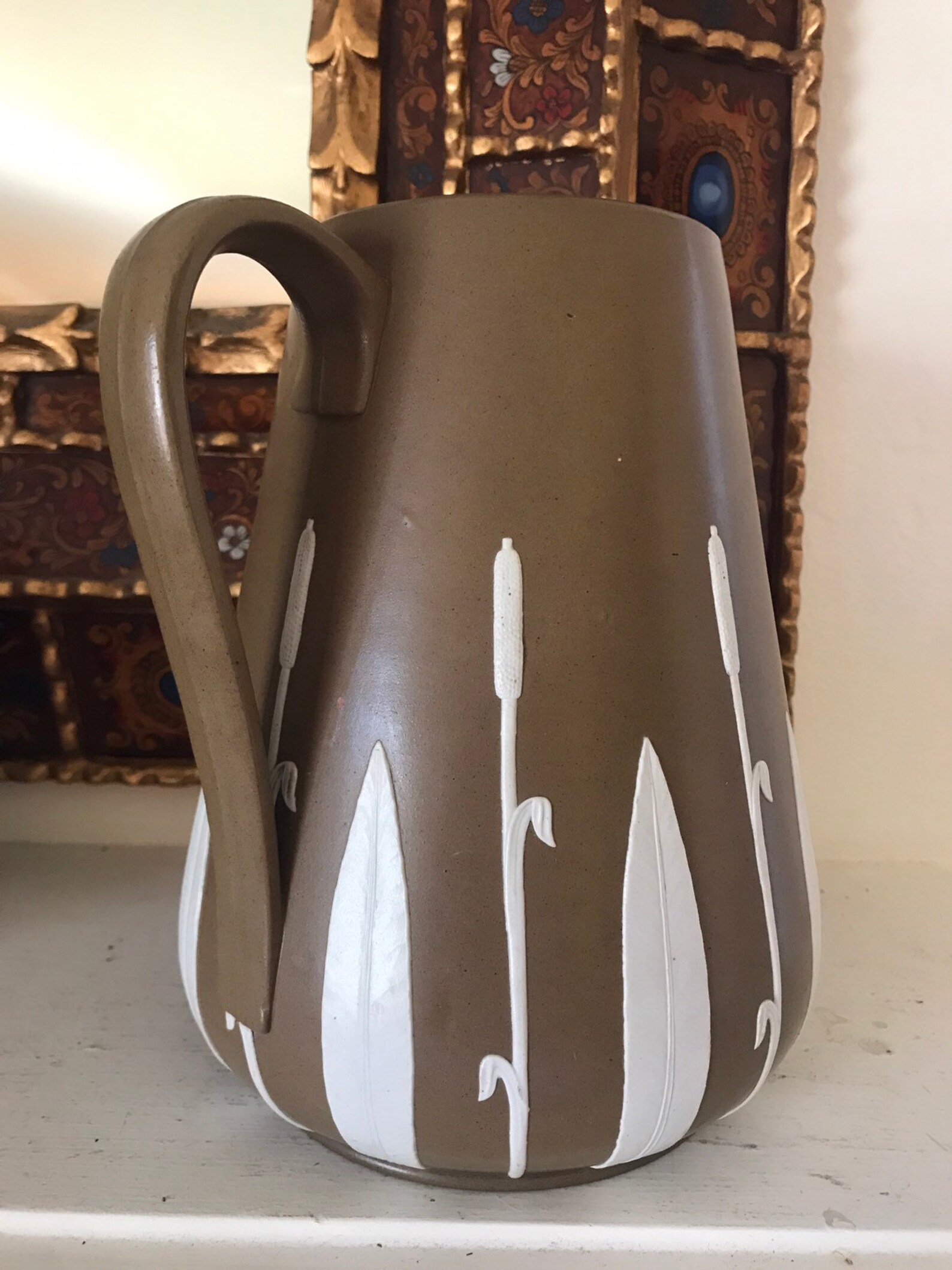 Antique Dudson Stoneware Bulrush Pitcher C 1860 - Etsy