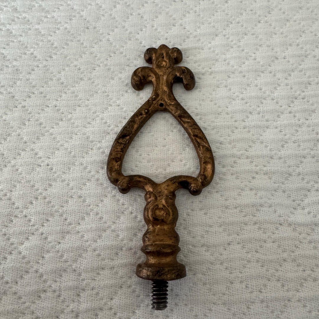 Vintage Gilt Iron Lamp Finial Screw In - Etsy