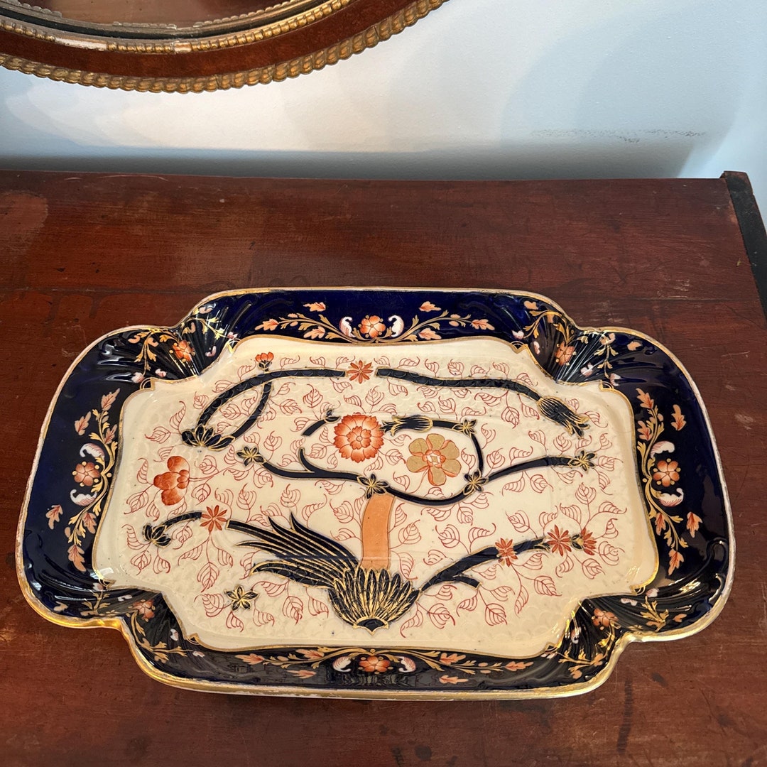 Spode Copeland Imari China 9.25” X 14.75” Platter C 1882 - Etsy