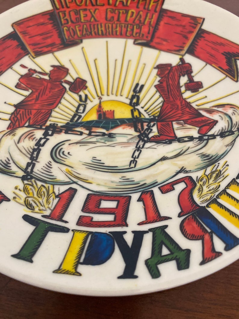 Soviet Propaganda Porcelain Plate - Etsy