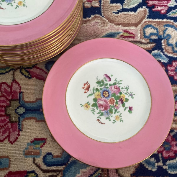 Pink Plate Set - Etsy