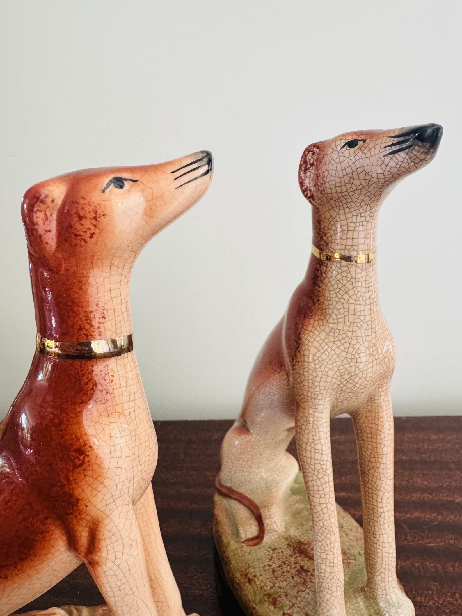Fitz & Floyd Sable Brown Whippet Dog Statues a Pair - Etsy