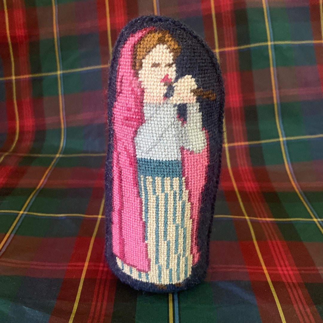 Vintage Handmade Finished Nativity Woman Needlepoint Figurine - Etsy