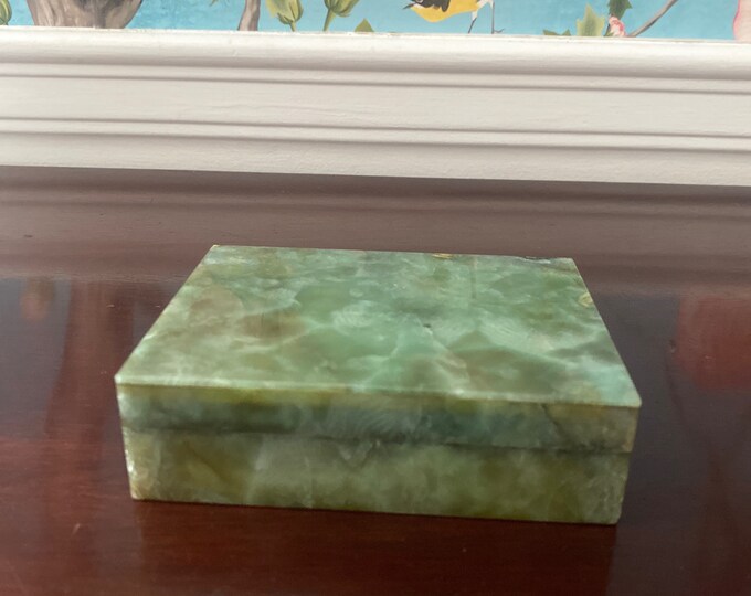 20th Century Italian Jade Box With Brass Fittings - Etsy