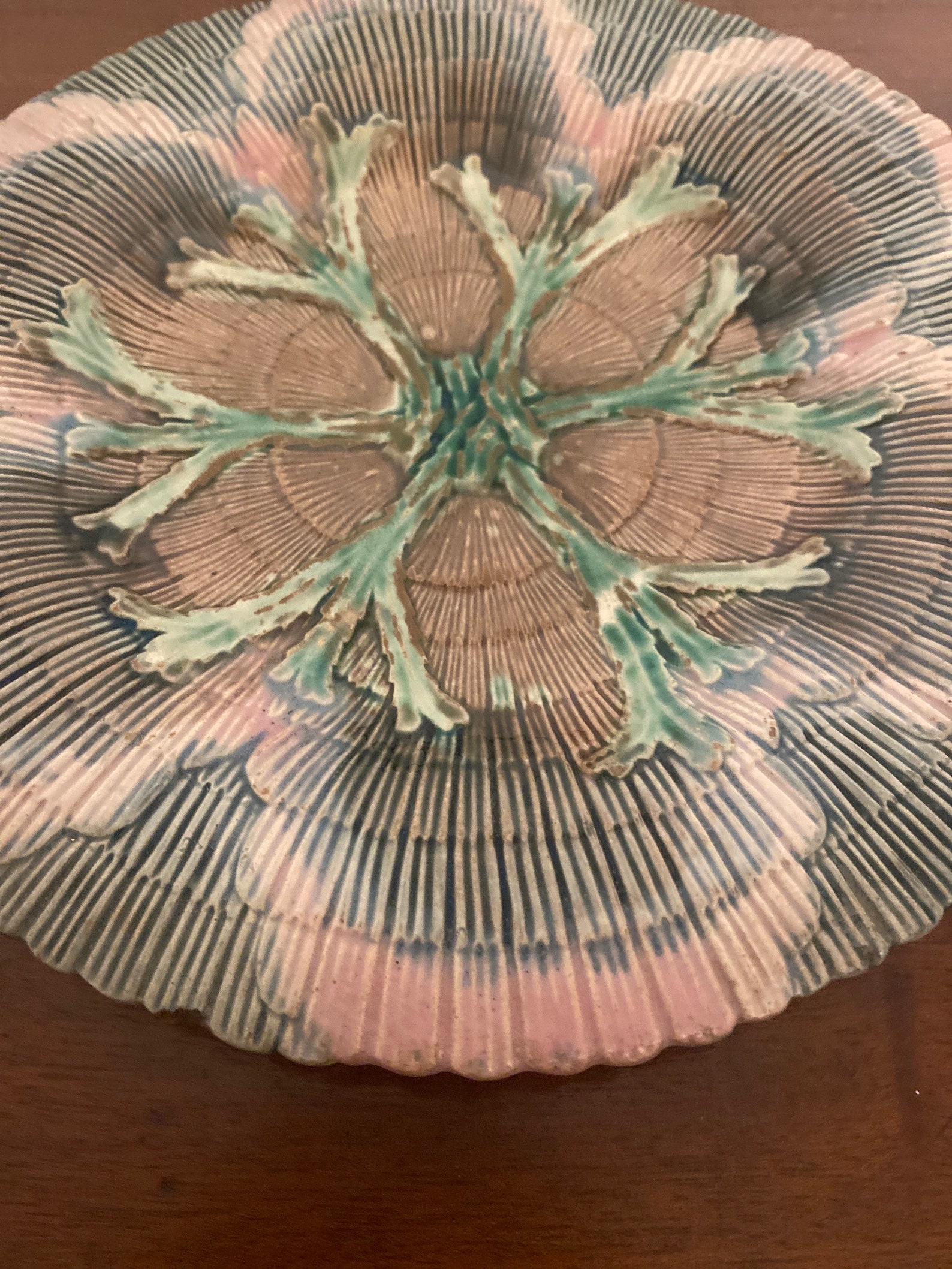 Antique Griffin Smith Hill Etrustcan Majolica Shell and - Etsy