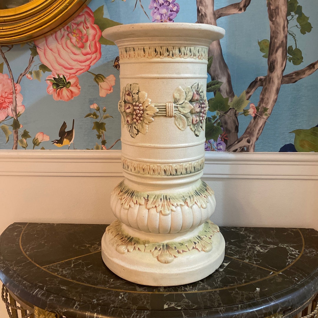 Antique Weller Roma Matte Glaze Jardiniere Pedestal - Etsy