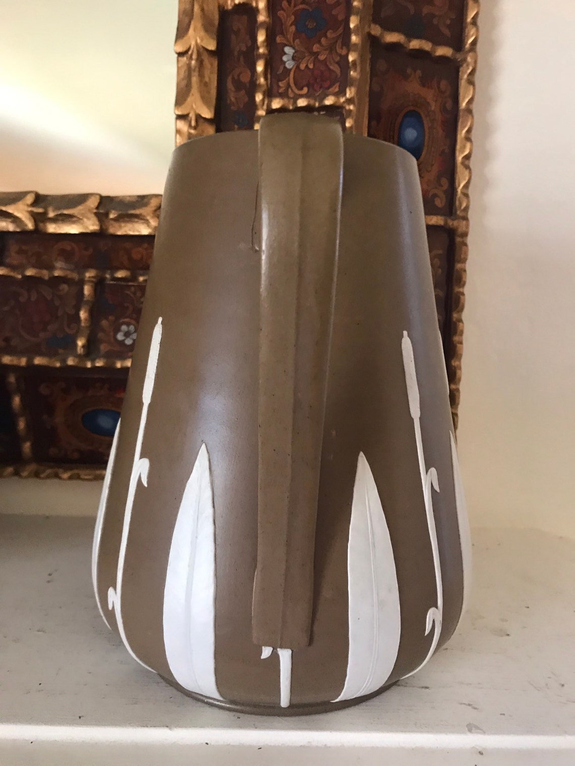 Antique Dudson Stoneware Bulrush Pitcher C 1860 - Etsy