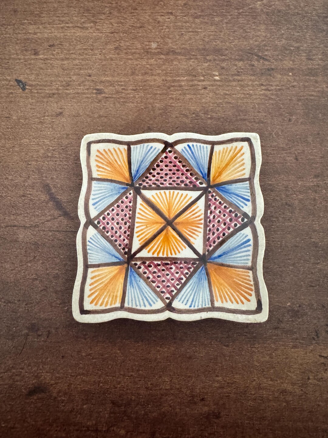 Vintage Quimper Pottery Square Dish - Etsy