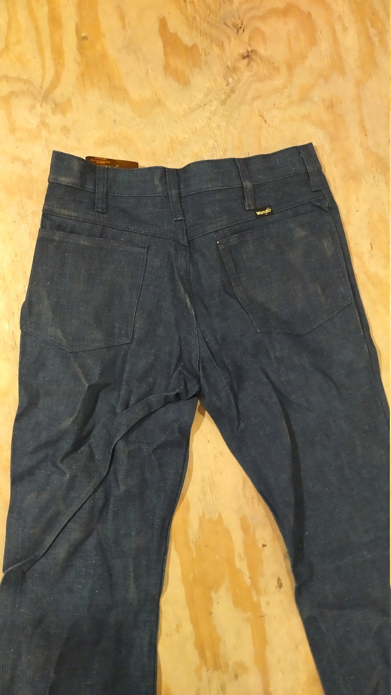 Wrangler Deadstock Vintage Denim Patch Pocket Pant 1970 Unwashed Jean ...