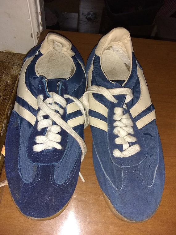 1970 vintage deadstock sneaker shoe low top nylon sue… - Gem
