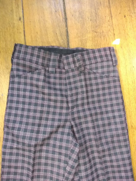 Wrangler 1970 plaid Vintage deadstock disco men jean … - Gem
