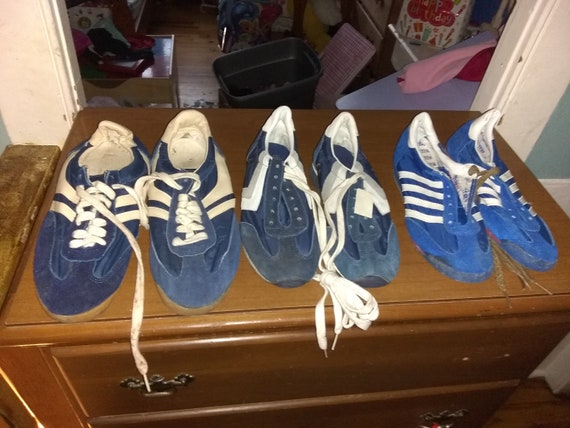 1970 vintage deadstock sneaker shoe low top nylon sue… - Gem