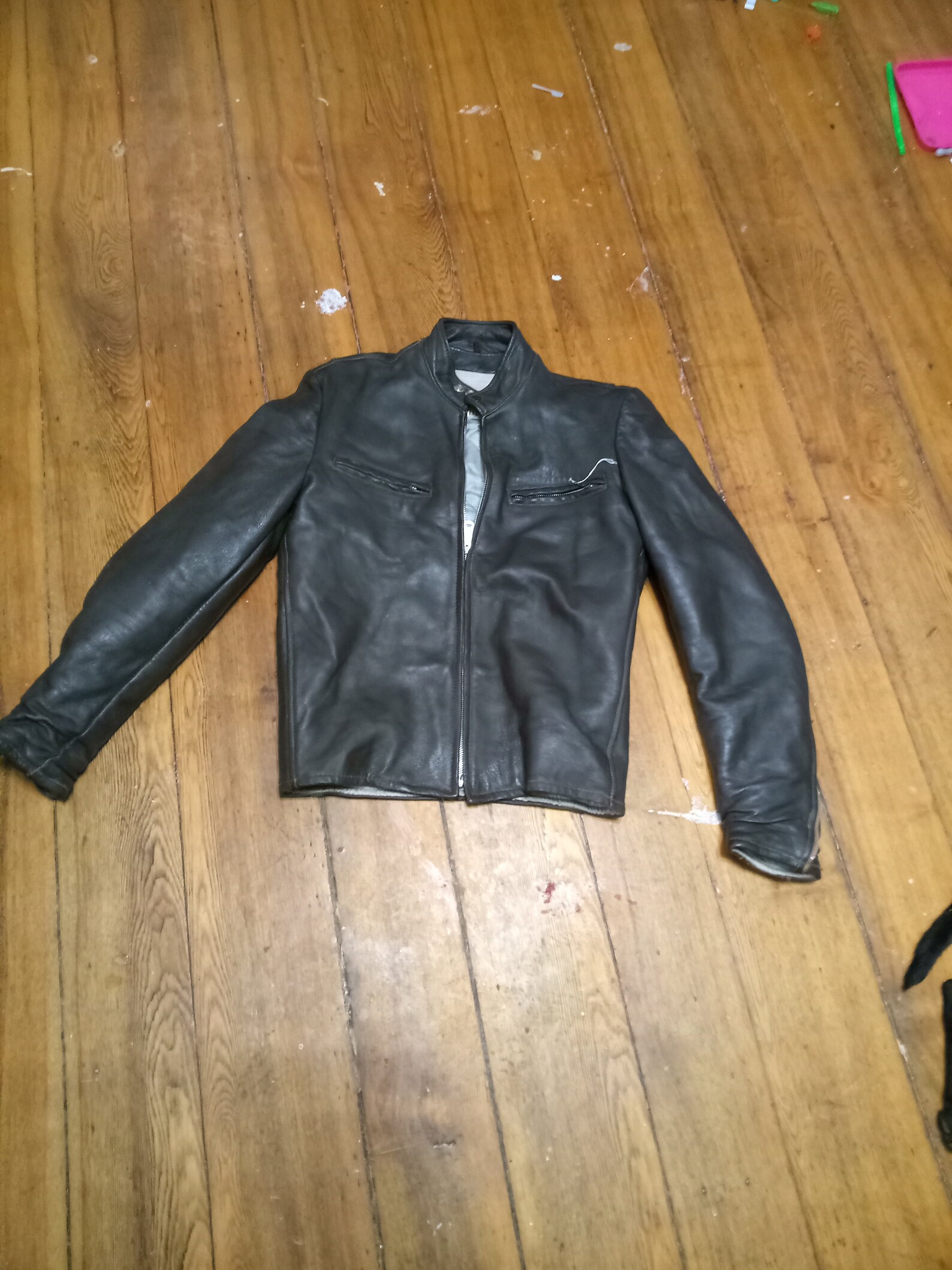 Steer Hide Vintage Deadstock Cafe Racer 1970 Motorcycle Cowhide Leather ...