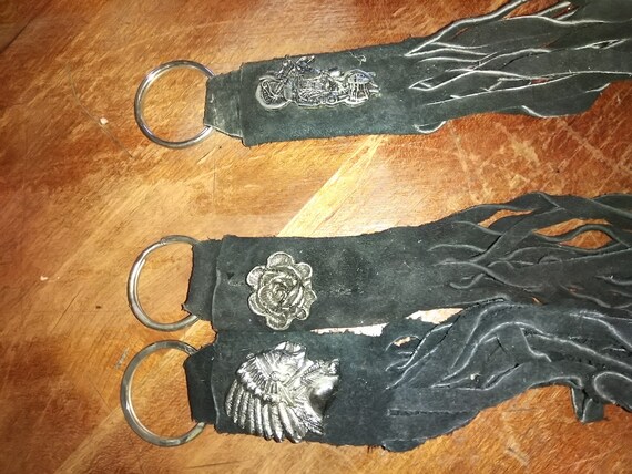 Vintage deadstock motorcycle key chains suede leather… - Gem