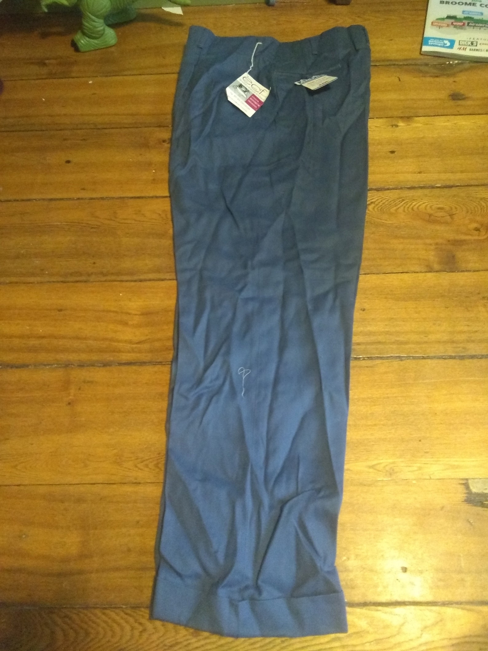 Peg Leg 1950s Pleated Mens 31x30 Vintage Deadstock Pants Slax ...