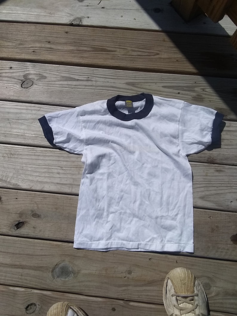 Vintage ringer 1980 athletic tee t shirts lot deadstock new | Etsy