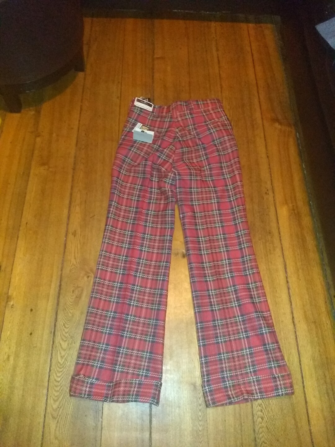 1970 Plaid Cuffed Vintage Deadstock Disco Men Jean USA Pant New Old ...