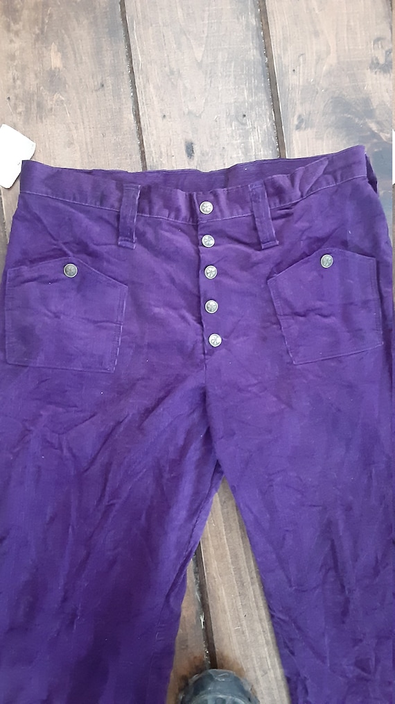 Maverick purple nos button fly bellbottom vintage dea… - Gem