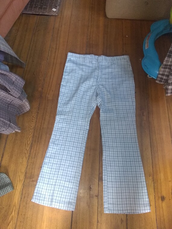 Wrangler 1970 plaid Vintage deadstock disco men jean … - Gem