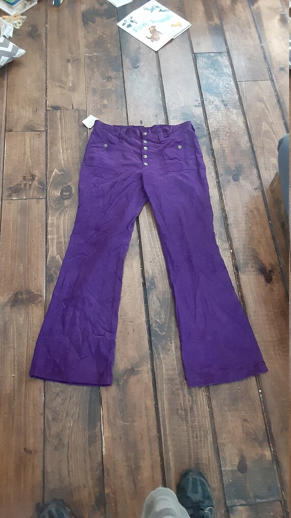 Maverick purple nos button fly bellbottom vintage dea… - Gem