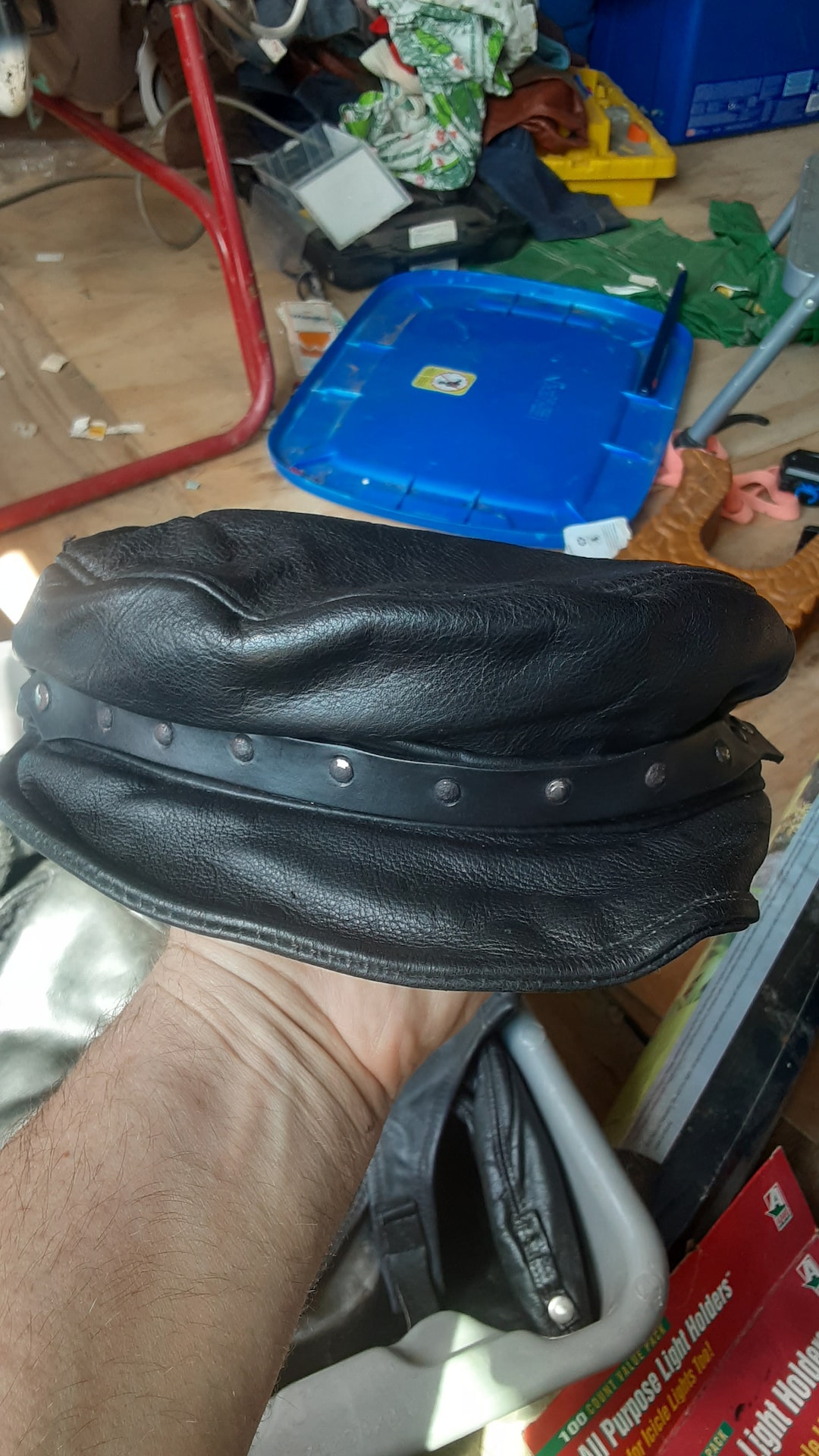 Deadstock Vintage Leather Hat Bando Biker Motorcycle Gangster New 1970 ...